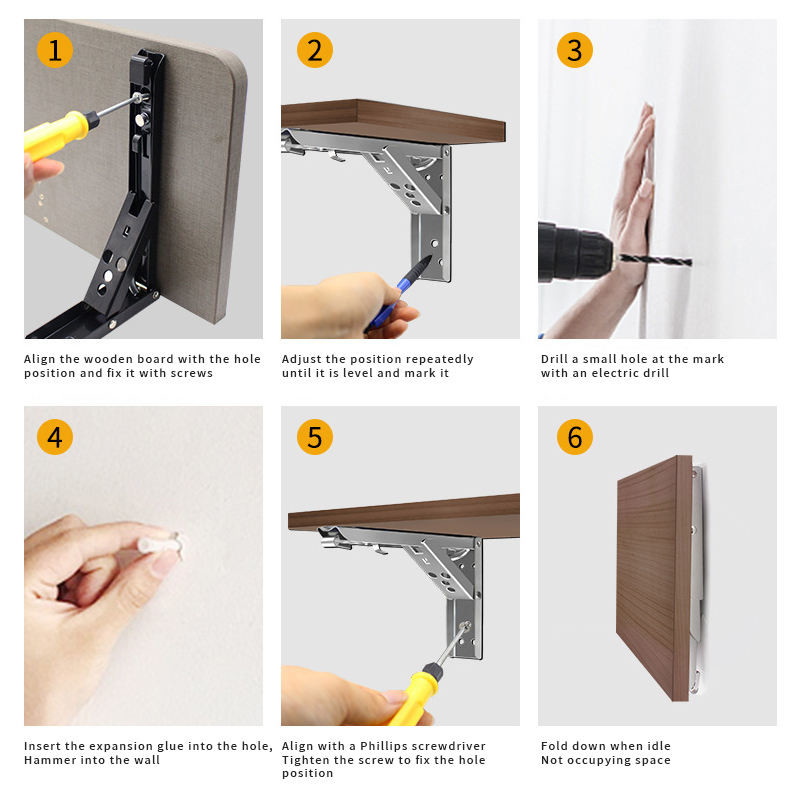 Floating Shelf Mounting Brackets Air Conditioner Wall Hanging Triangle ...