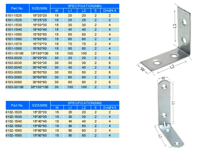 Angle Metal Bracket Shelf Bracket Single Side Bracket Custom Size For ...